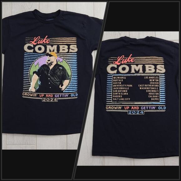 Luke Combs | Tops | Luke Combs Concert Tour Tshirt 224 Adult Medium ...